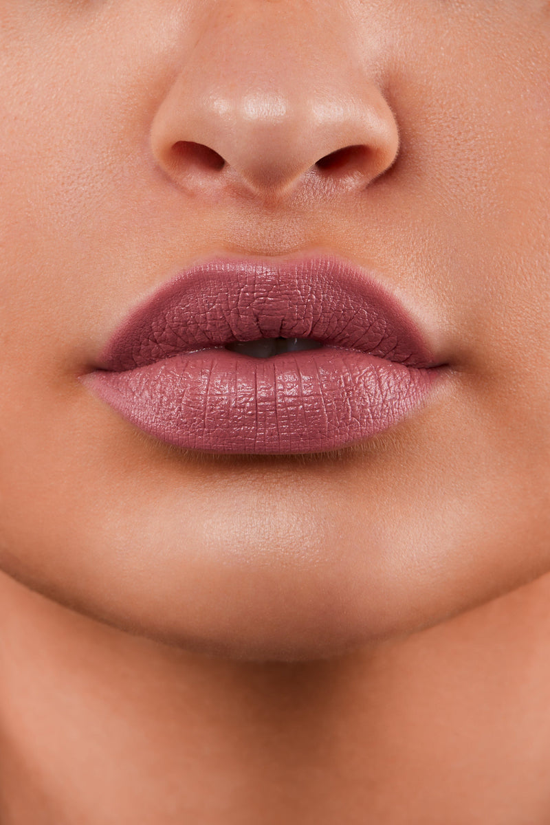 Dusty Pink Peek Moisturising High Pigment Satin Lipstick – Playful Promises