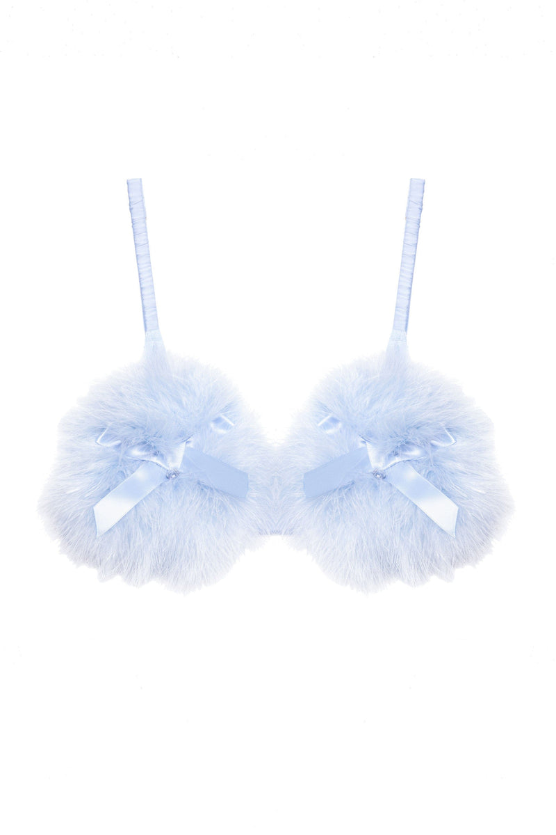 Lulu Baby Blue Diamanté Marabou Set – Playful Promises