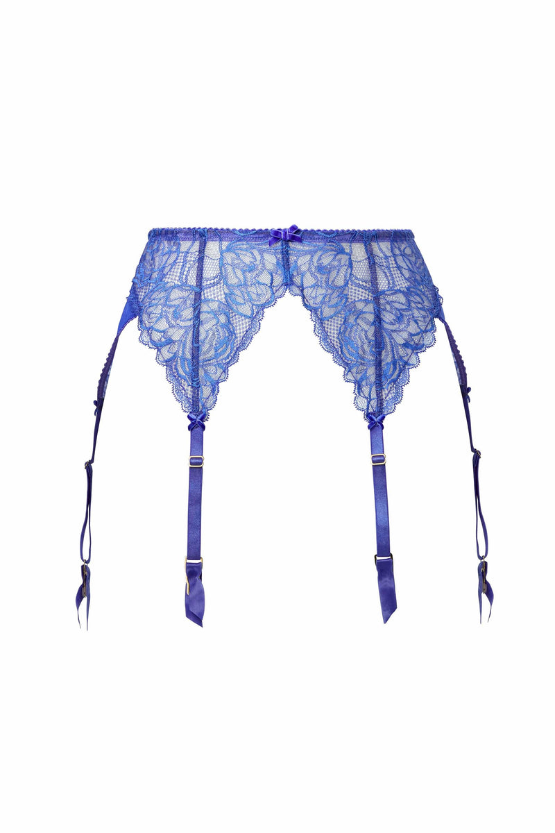 Gwendolline Blue Lace Suspender Playful Promises