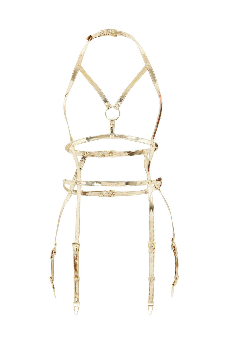 Gold Open Suspender Harness – Playful Promises