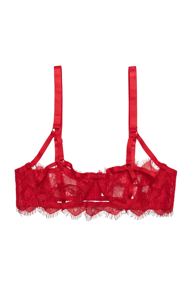 Chantal Red Cage Bra – Playful Promises